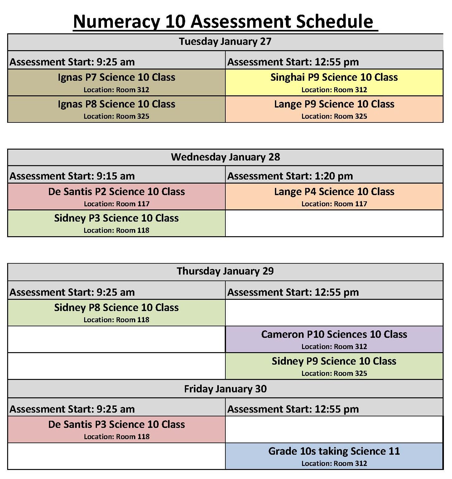 Grade 10 Numeracy Assessment Jan. 27-30 | Moscrop Secondary School